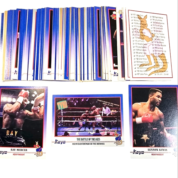 Kayo | Toys | Vintage Kayo Boxing Trading Cards 991 Lennox Lewis Liston ...